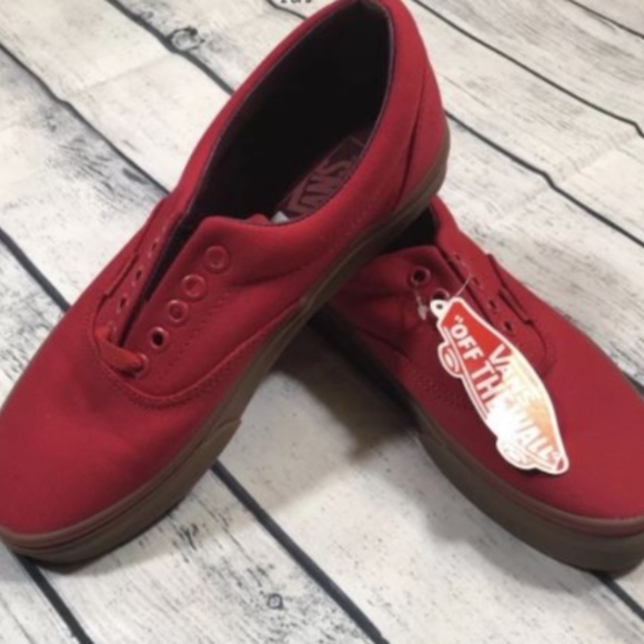 Vans | Shoes | Vans Era Canvas Racing Red Gum Sole Shoes | Poshmark